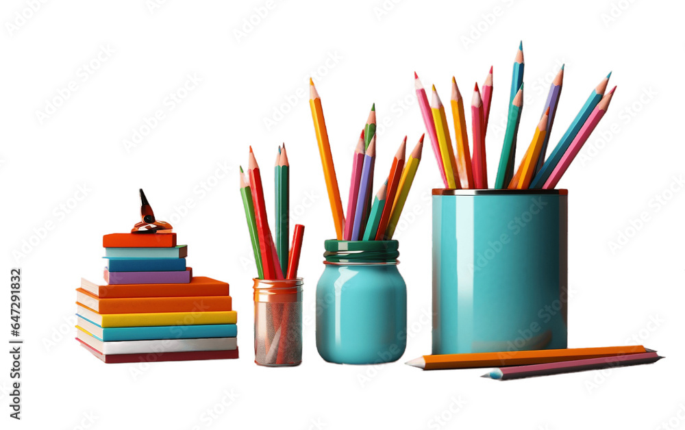 Desk Accessories Isolated on a Transparent Background PNG. Generative ...