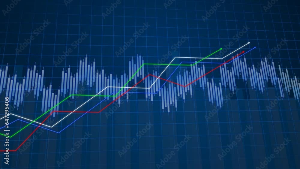 Vidéo Stock Stock market or forex trading graph and candlestick chart ...