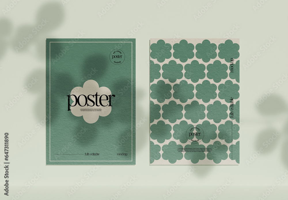 Two Posters Layout Mockup Stock Template | Adobe Stock