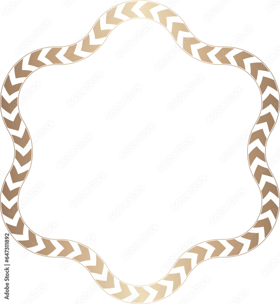 Hexagram Frame Arrows symbol Gold picture frame luxury golden frame ...