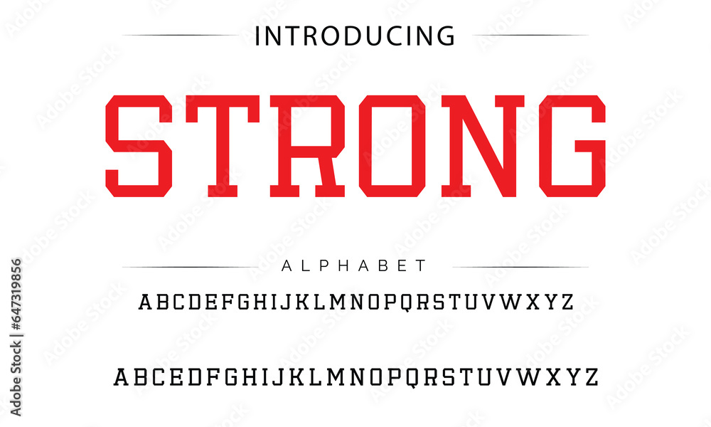 Vecteur Stock Strong Modern Sport Italic Font. Typeface urban style ...