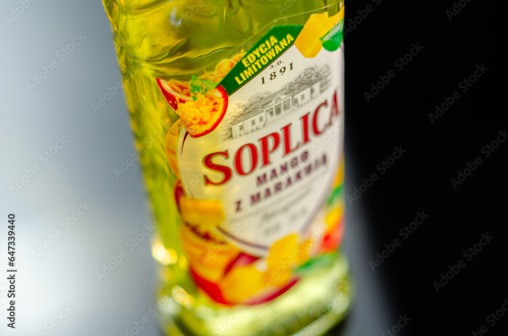 LONDON, UK - 07 SEPTEMBER 2023 Soplica Mango with Passion Fruit is a ...