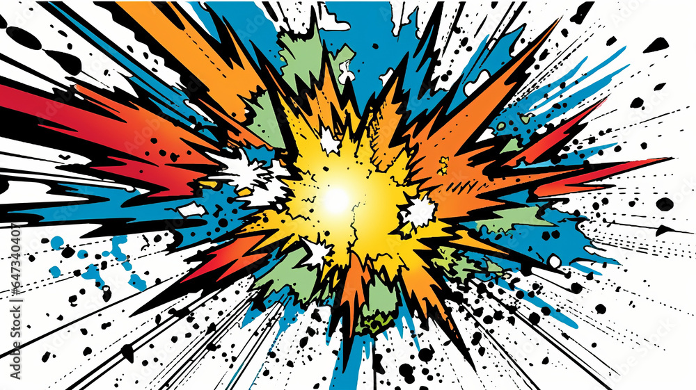 Comic Explosion Png - Comic Book Explosion Png generative ai ilustração ...