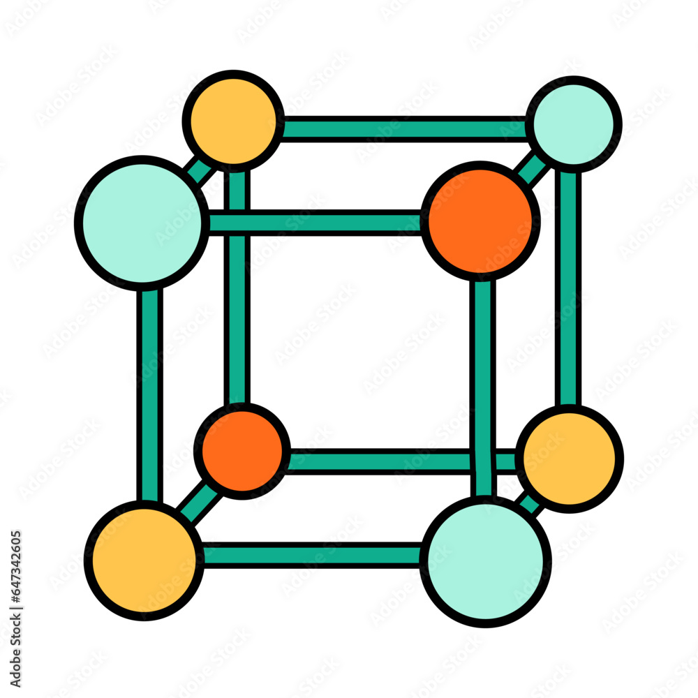 Science school molecular structure education icon. Chemistry and ...