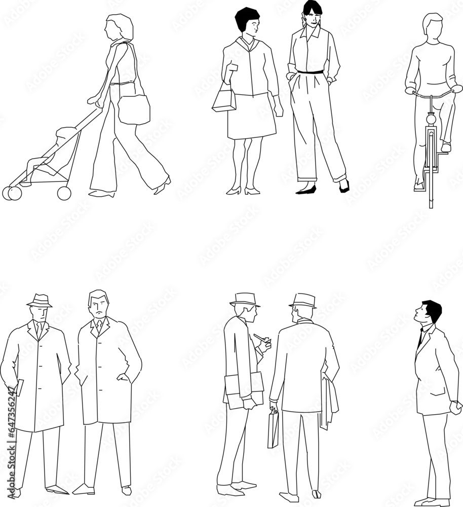 Vector sketch illustration design of people doing various activities to ...