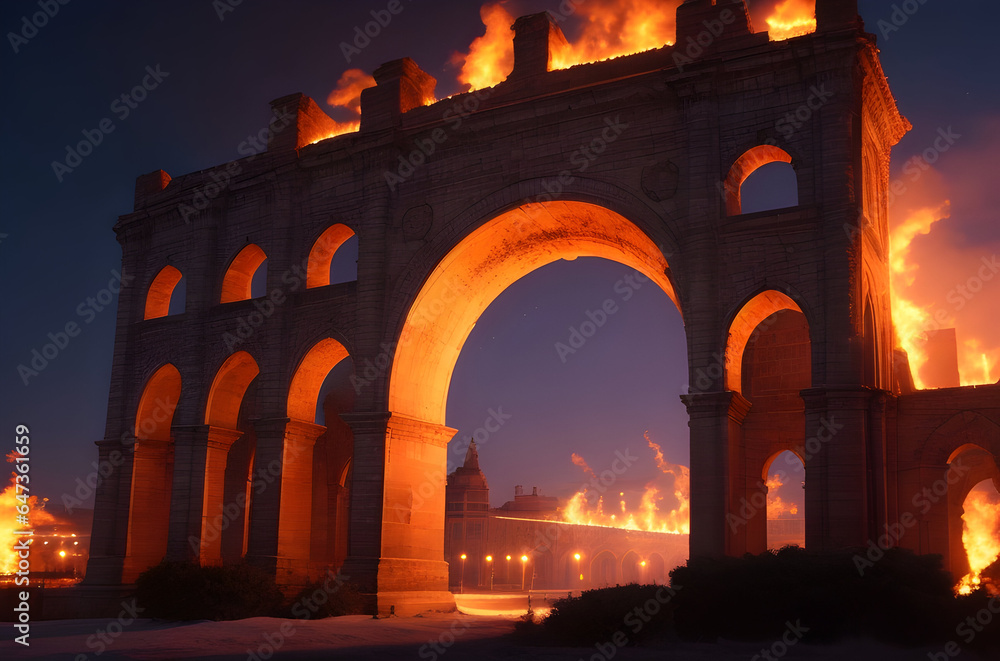 Marvel at the captivating blend of classic architecture and the warm ...