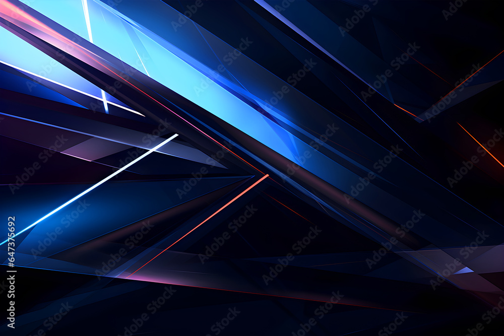 Abstract wallpaper with blue and red on black background. blue and red ...