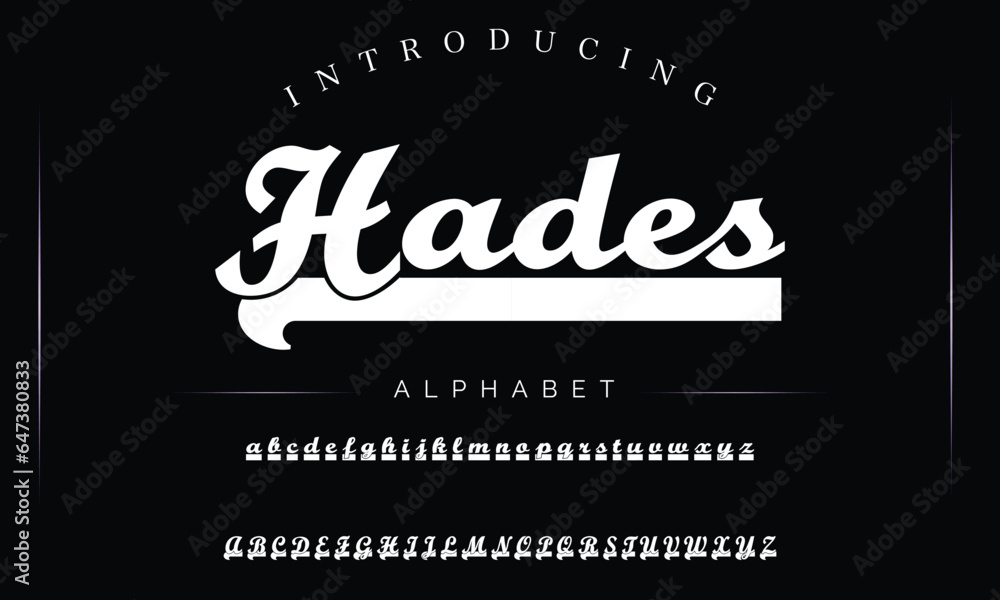 Hades Sport Modern Future bold Alphabet Font. Typography urban style ...