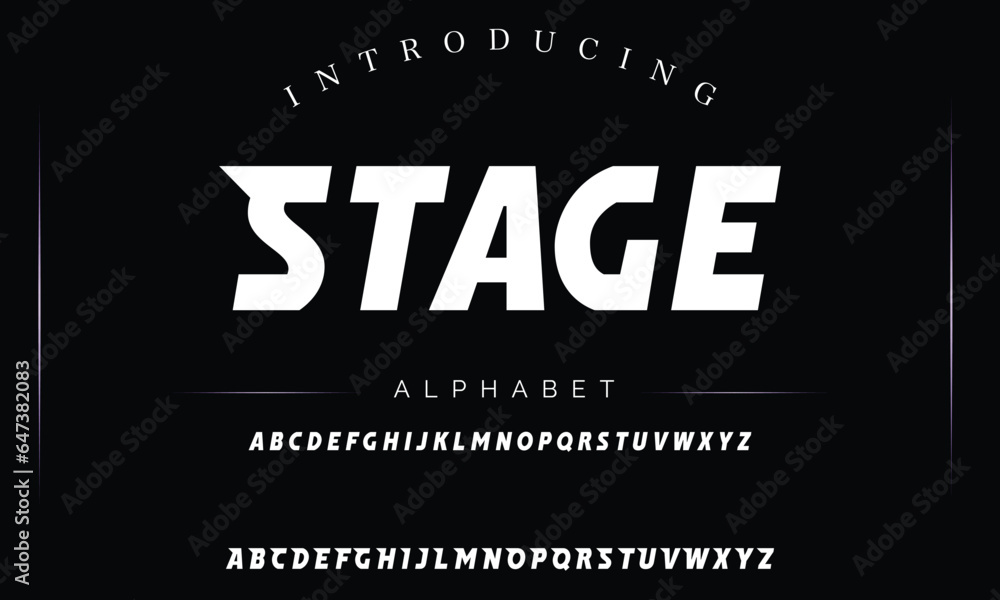 Stage Sport Modern Future bold Alphabet Font. Typography urban style ...