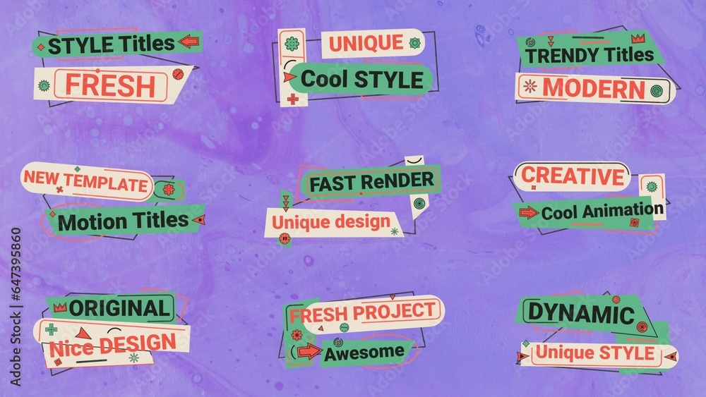 Fast Awesome Titles Stock Template | Adobe Stock