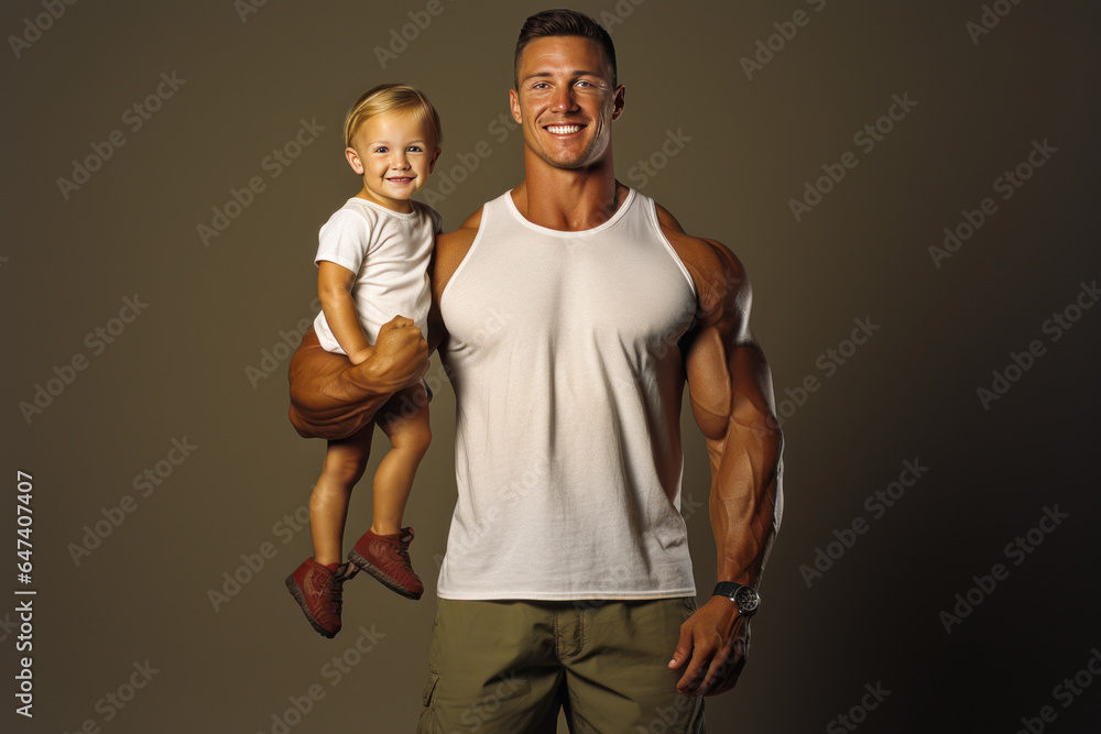 Inspirational muscular dad expertly demonstrates yoga poses with baby ...