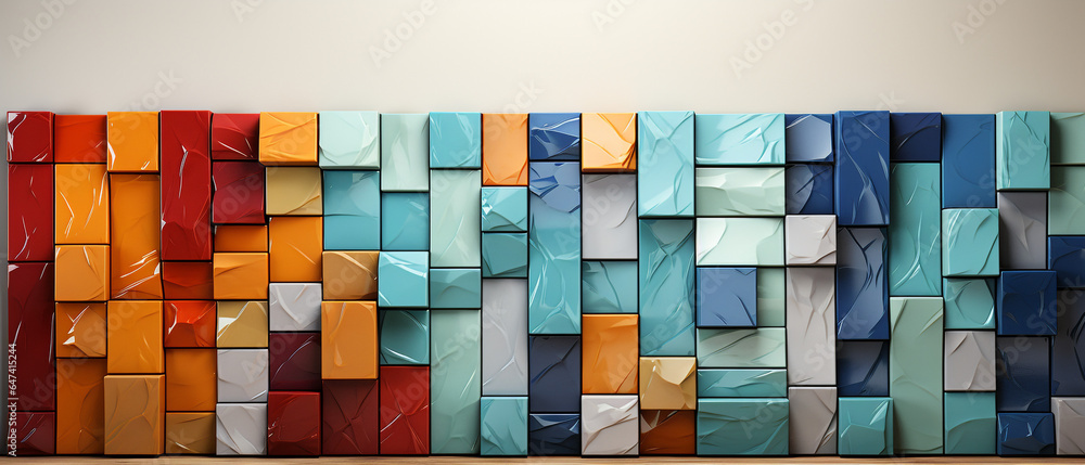 Horizontal or vertical background with ceramic tile. Mock up template ...