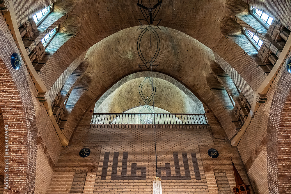 Interior of Fatih Mosque, mosque on the Rozengracht in Jordaan ...
