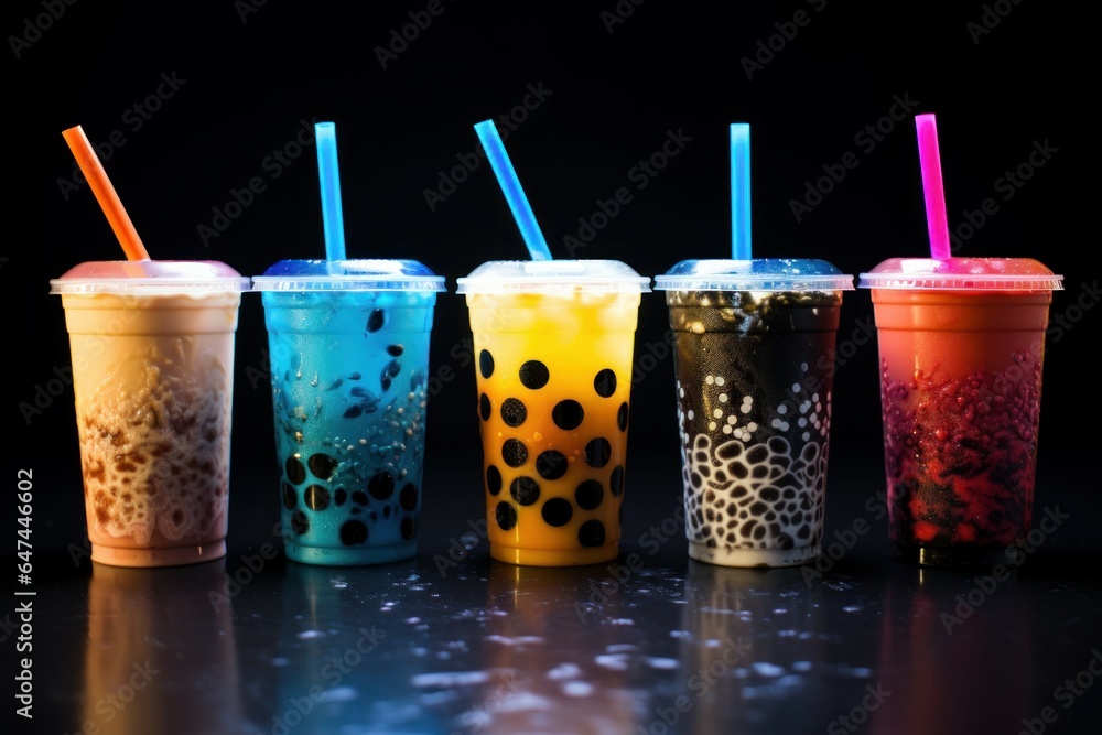 Unique Bubble tea. Sugar drink. Generate Ai Stock Photo | Adobe Stock
