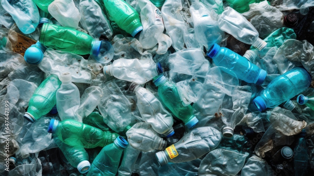 A plethora of bottled water displaying the contribution of plastic ...