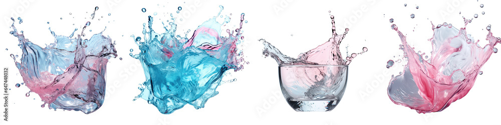 Png Set Water spills from the glass transparent background Stock ...