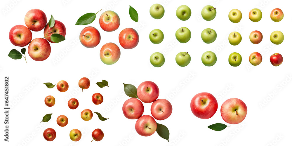 Png Set transparent background Champion apple Top view Stock Photo ...