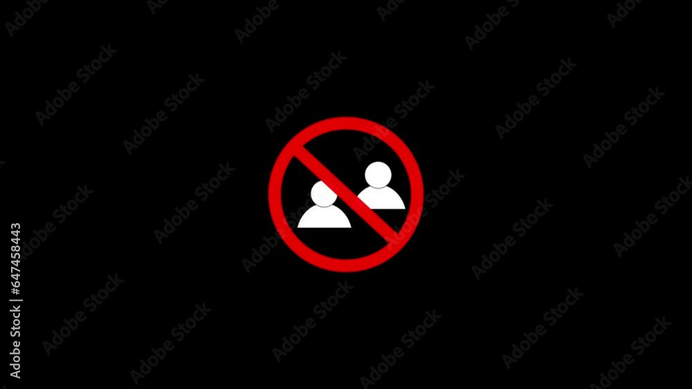 No couple or group sign, person silhouette symbol, prohibited ban stop ...