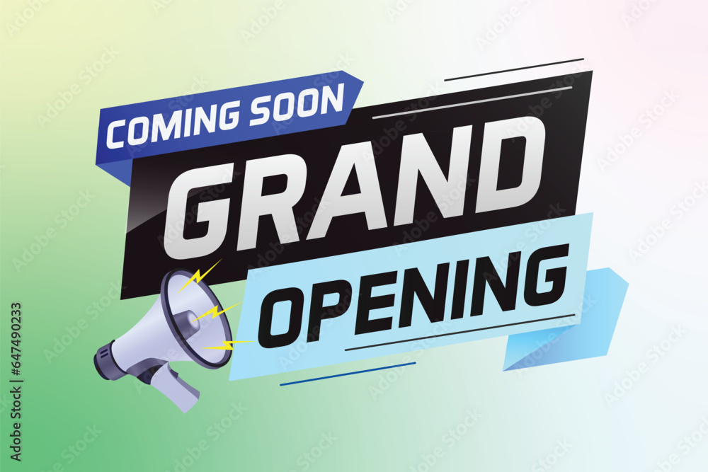 coming soon grand opening word concept vector illustration with ...