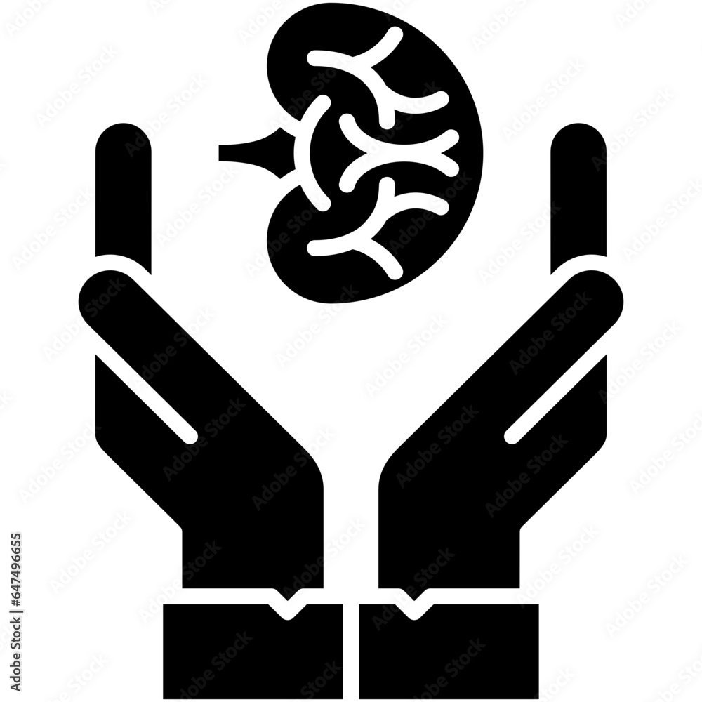 Organ Donation Icon. Anatomy Donor Transplant Symbol Stock Illustration ...