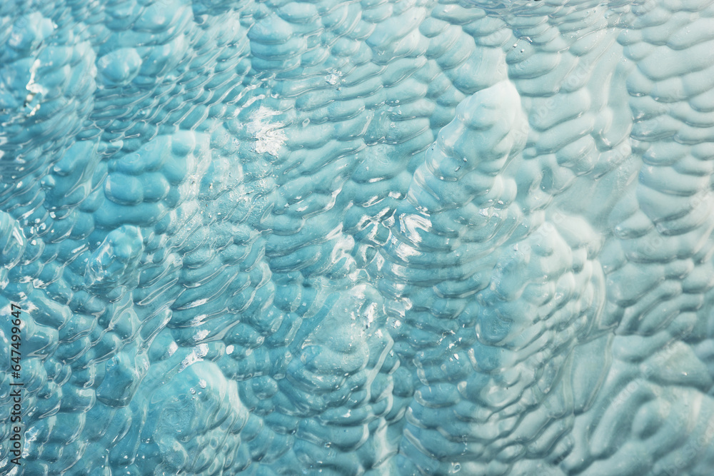 Close Up Of Ice Surface Of Iceberg Broken Off Mendenhall Glacier ...