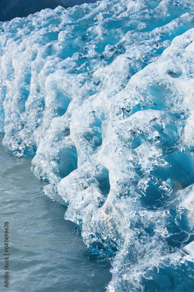 Close Up Of Ice Surface Of Iceberg Broken Off Mendenhall Glacier ...
