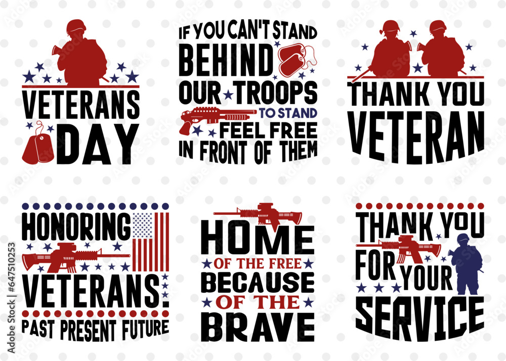 Veterans Day Bundle Vol-01, Veterans Day Svg, Thank You Veteran Svg ...