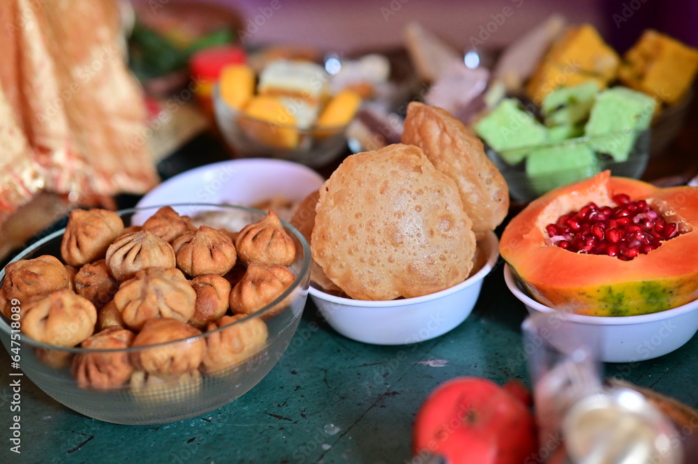 Traditional Indian Sweets. Maharashtra Sweets. Barfi, Modak, sweets in ...