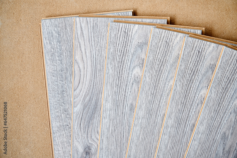 Wooden flooring boards for home renovation, construction works and ...