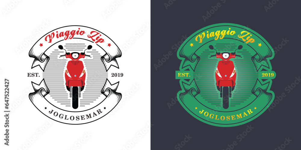 Vecteur Stock Piaggio zip illustration, for logo, posters, decoration ...