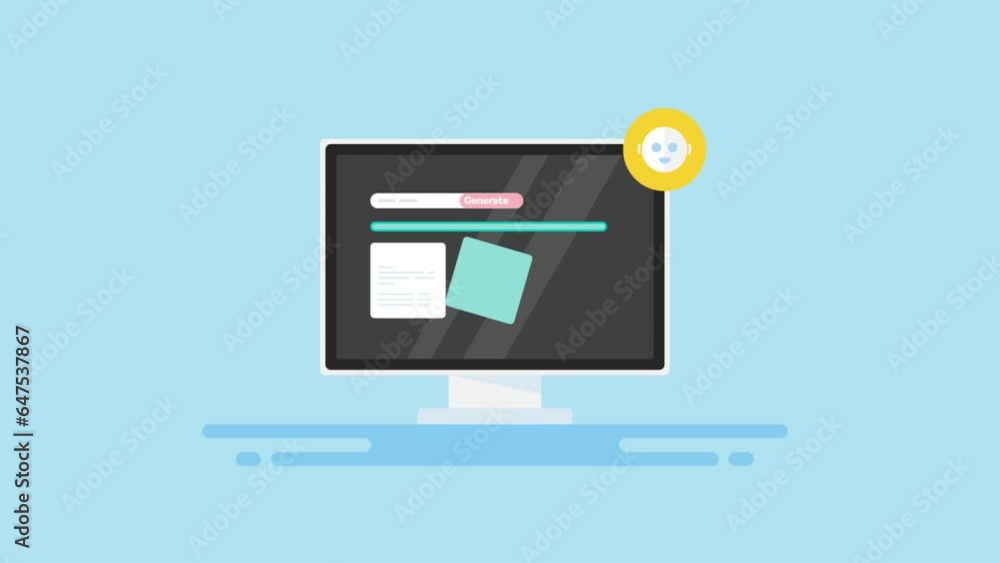 Artificial intelligence software creating visual and text content based ...