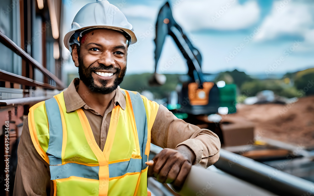 construction workers, Create a compelling visual representation of ...