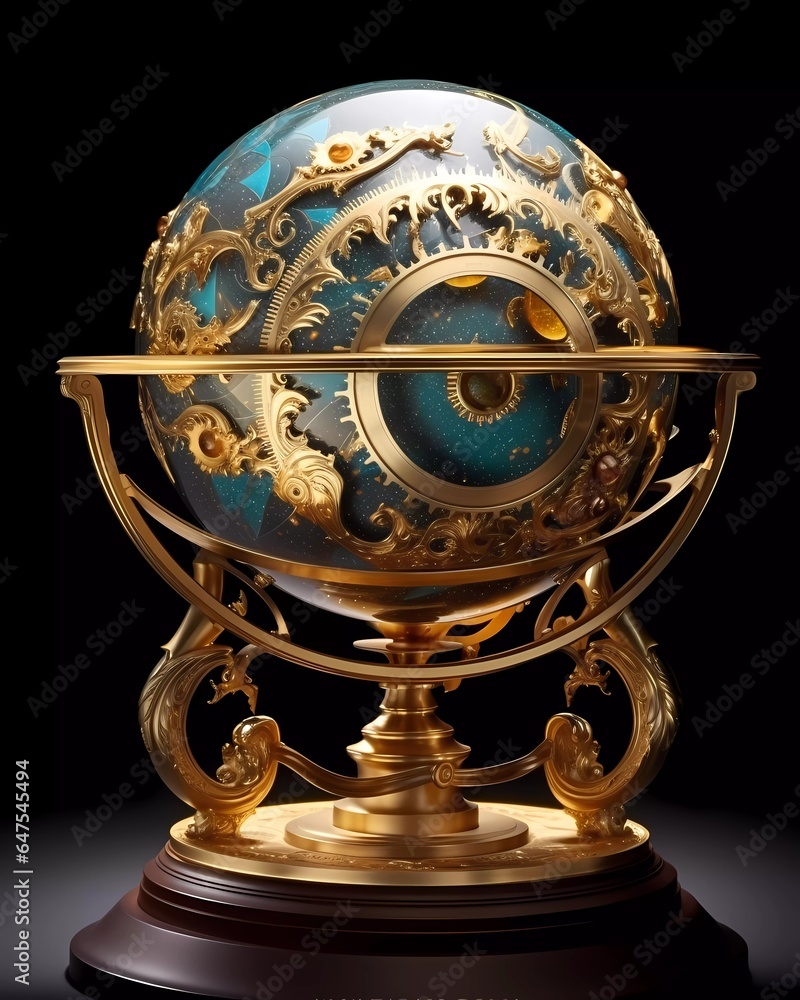 Globe Earth in steampunk style symbolic. Concept generative AI image ...
