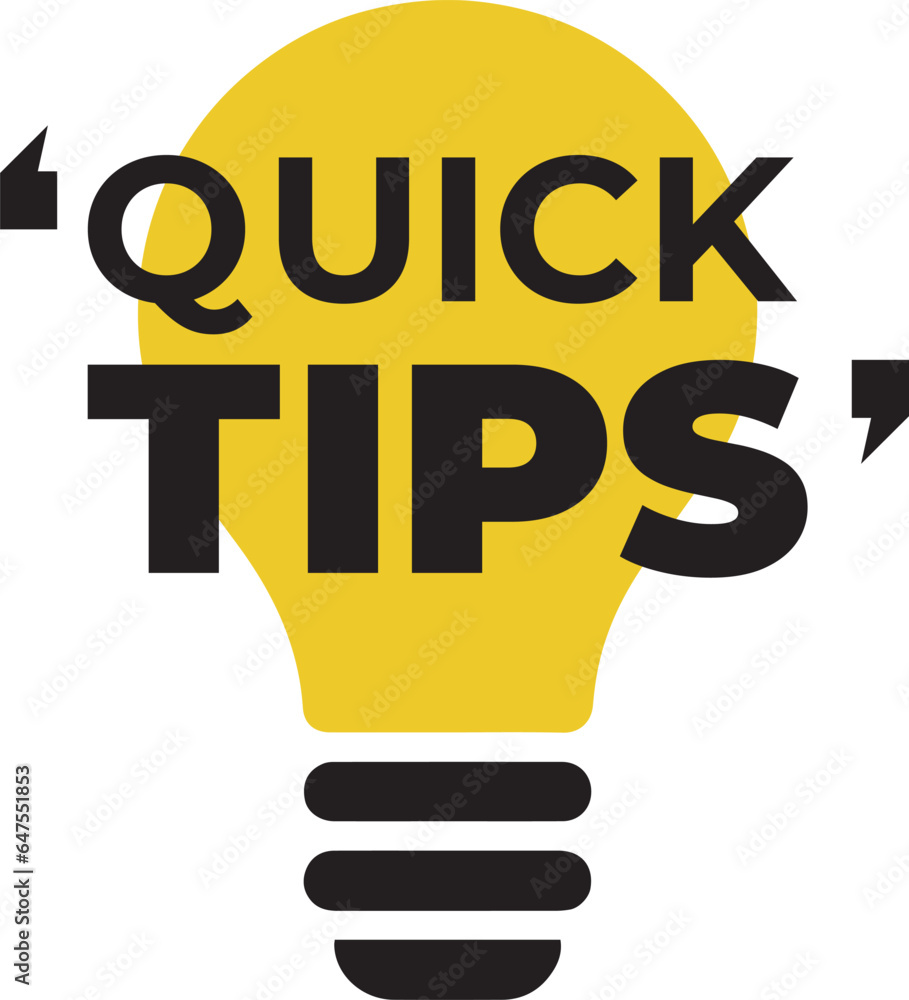 Quick tips label vector flat style for tooltip badge, solution and ...