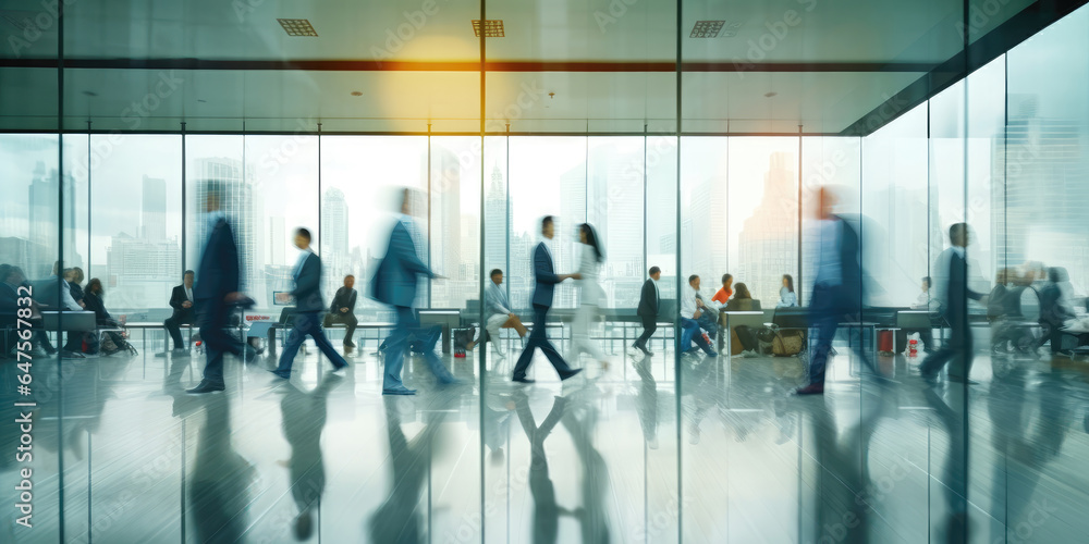 Fast-moving businesspeople time lapse Stock Photo | Adobe Stock