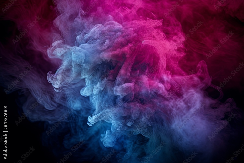 Christmas Horror smoke cloud background , pink blue neon light, dark ...