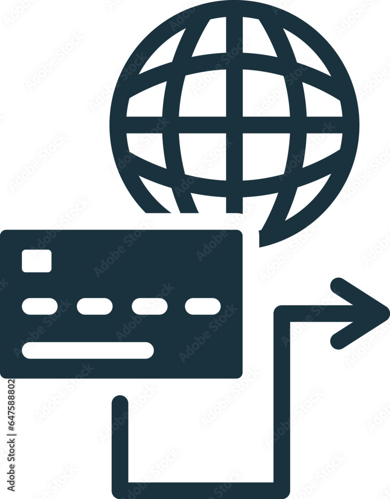 Payment gateway icon. Monochrome simple sign from freelance collection ...