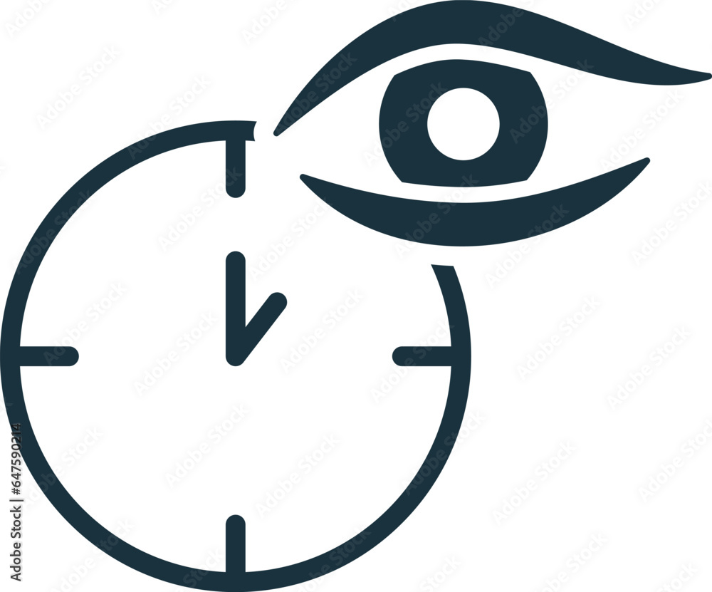 Time tracking icon. Monochrome simple sign from freelance collection ...