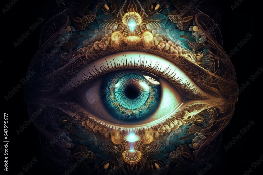 Third vision eye intelligence. Generate Ai Stock Illustration | Adobe Stock