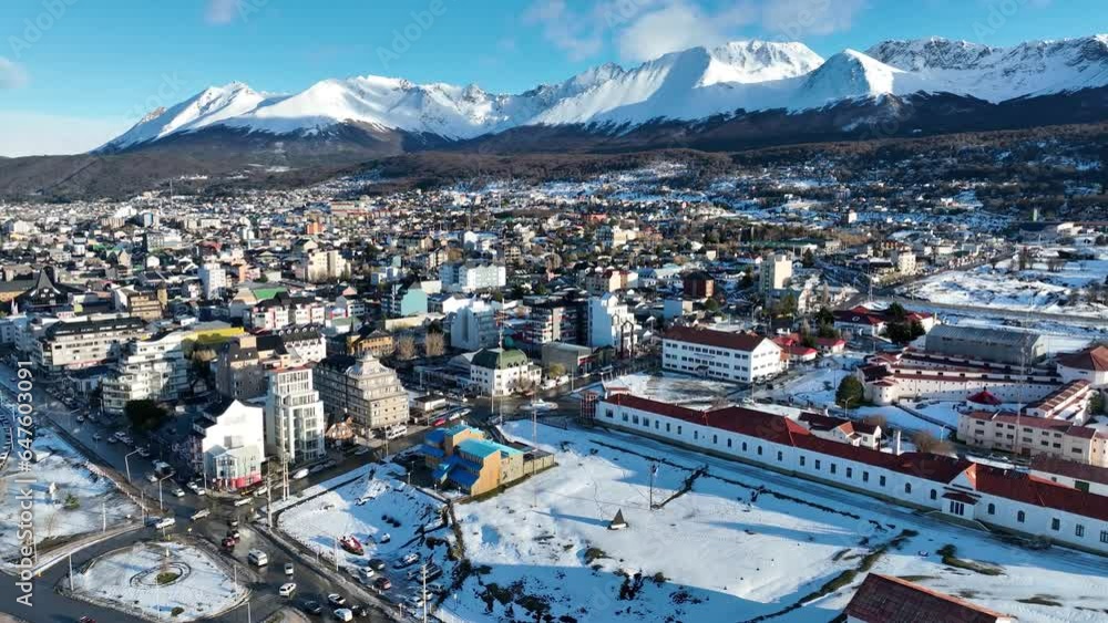 Patagonia Town At Ushuaia In Fin Del Mundo Argentina. Nature Landscape ...