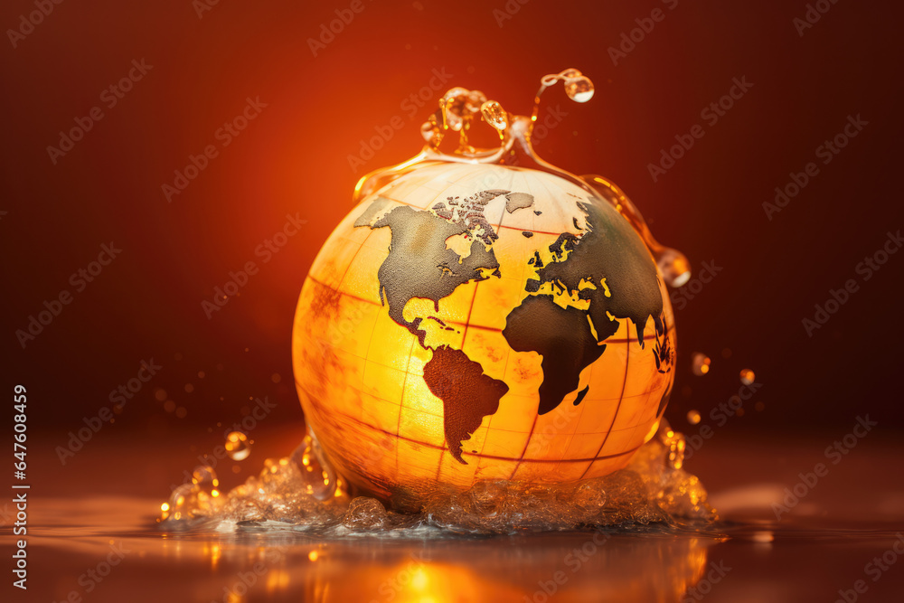 Melting, boiling Earth; a stark visual metaphor illustrating the dire ...