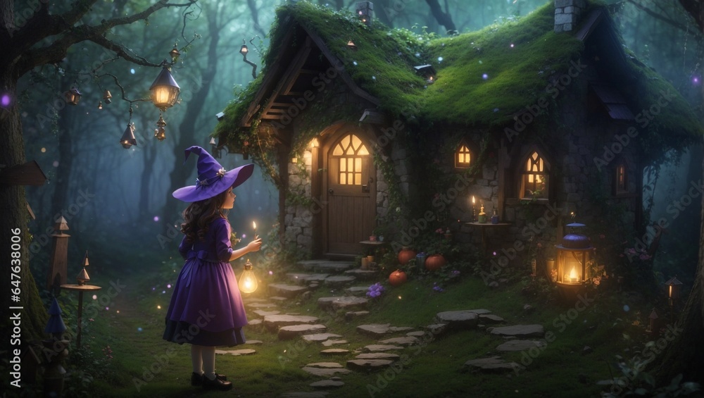 The Little Witch stepped outside her cottage to find the forest ...
