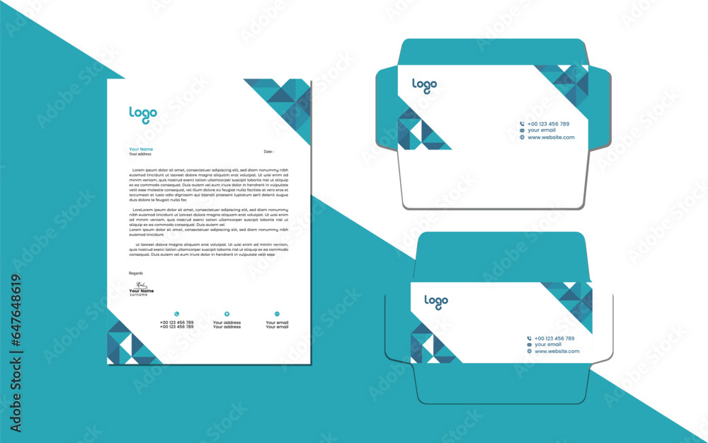 This is a letterhead with envelope, the letterhead size is A4 size ...