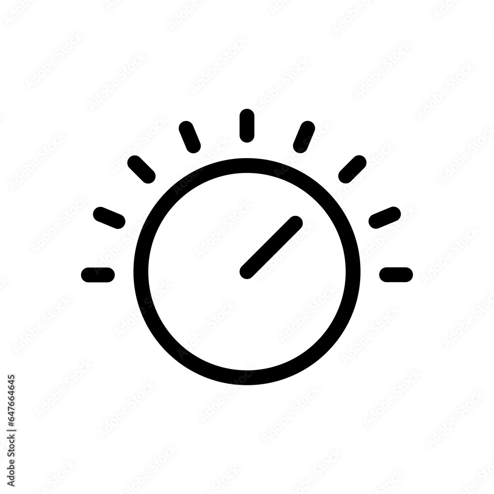 Volume controller icon. Adjustment dial button. Round controller in png ...