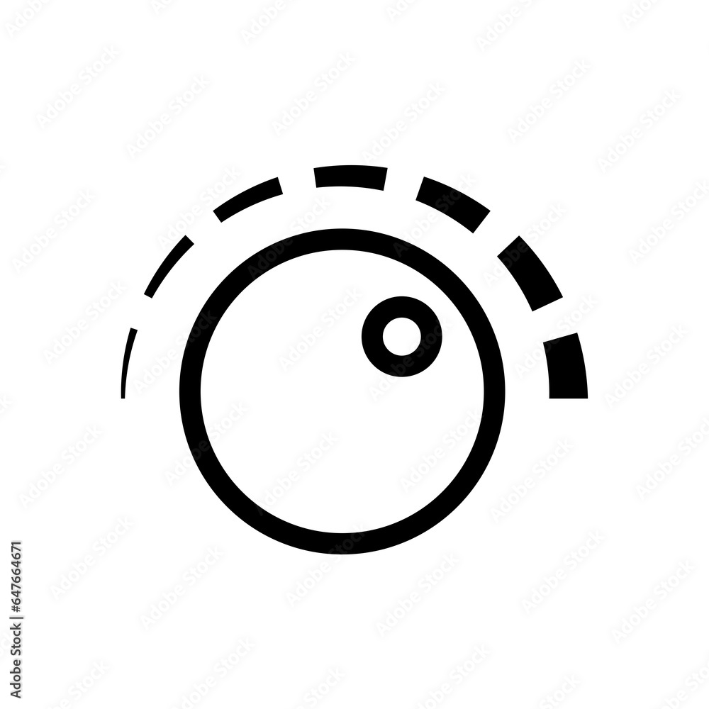 Volume controller icon. Adjustment dial button. Round controller in png ...