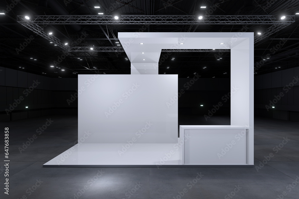 Exhibition stand for mockup and Corporate identity,Display design.Empty ...