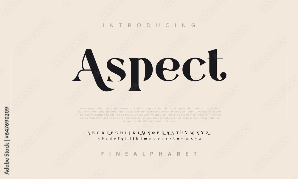 ASPECT Minimal luxury typo Font and Modern tech Typography urban style ...