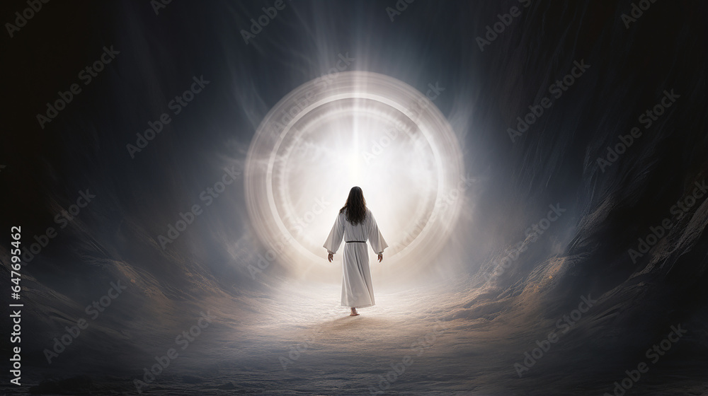 portal para jesus cristo , caminho de fé e oração Stock Illustration ...