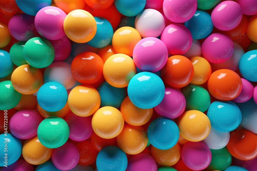 Circles of Vibrance: A Multitude of Colorful Balls Create a Playful and ...