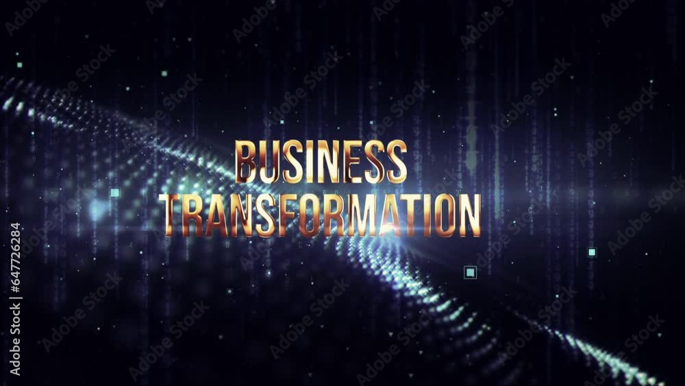 Business Transformation text abstract science technology hitech ...